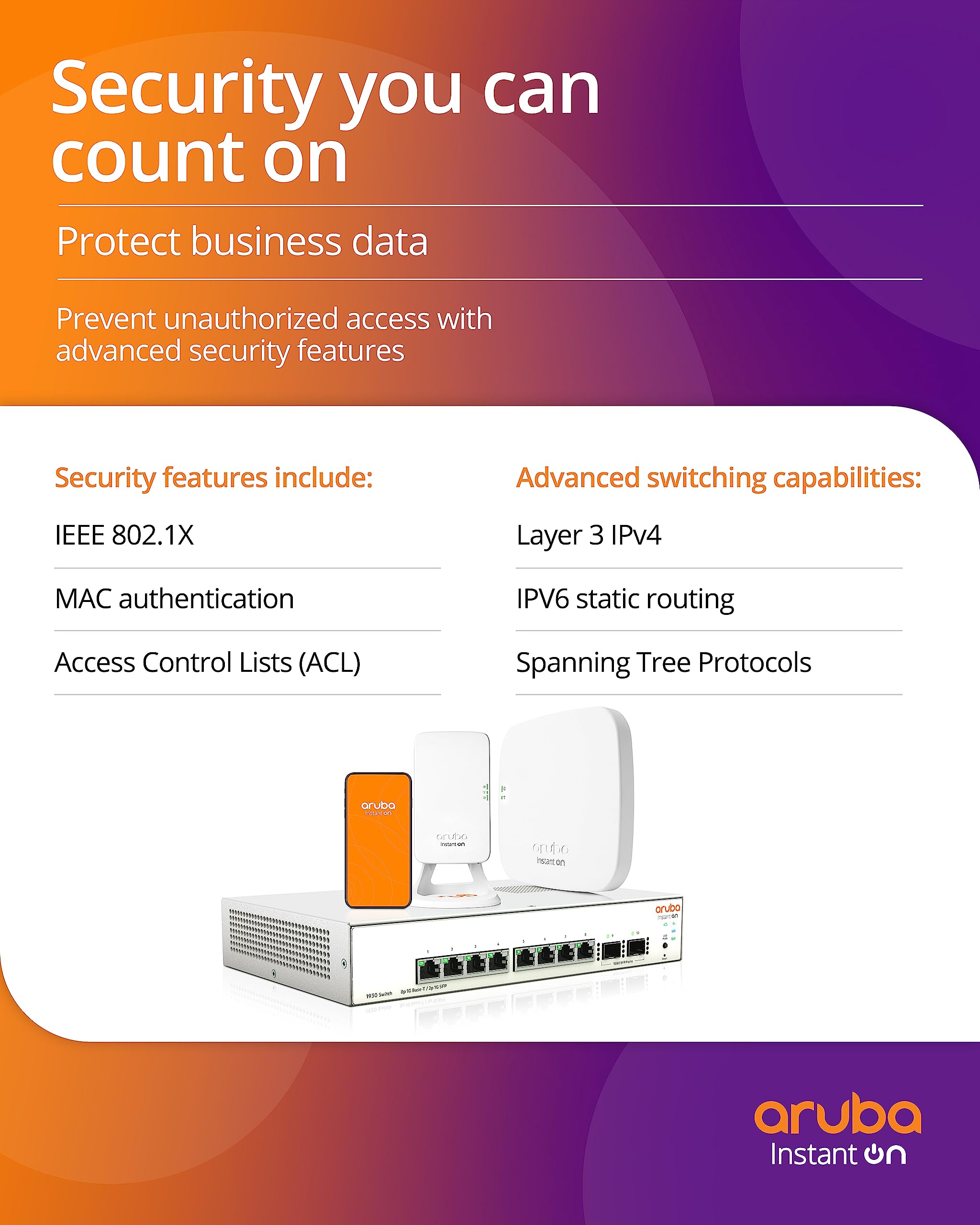 HPE Networking Instant On Switch Series 1960 48-Port Gb Smart-Managed Layer 2+ Ethernet Switch with PoE | 48x 1G | 2X 10GBase-T, 2X SFP+ | 40x CL4, 8X CL6 PoE 600W | Stackable | US Cord (JL809A#ABA)