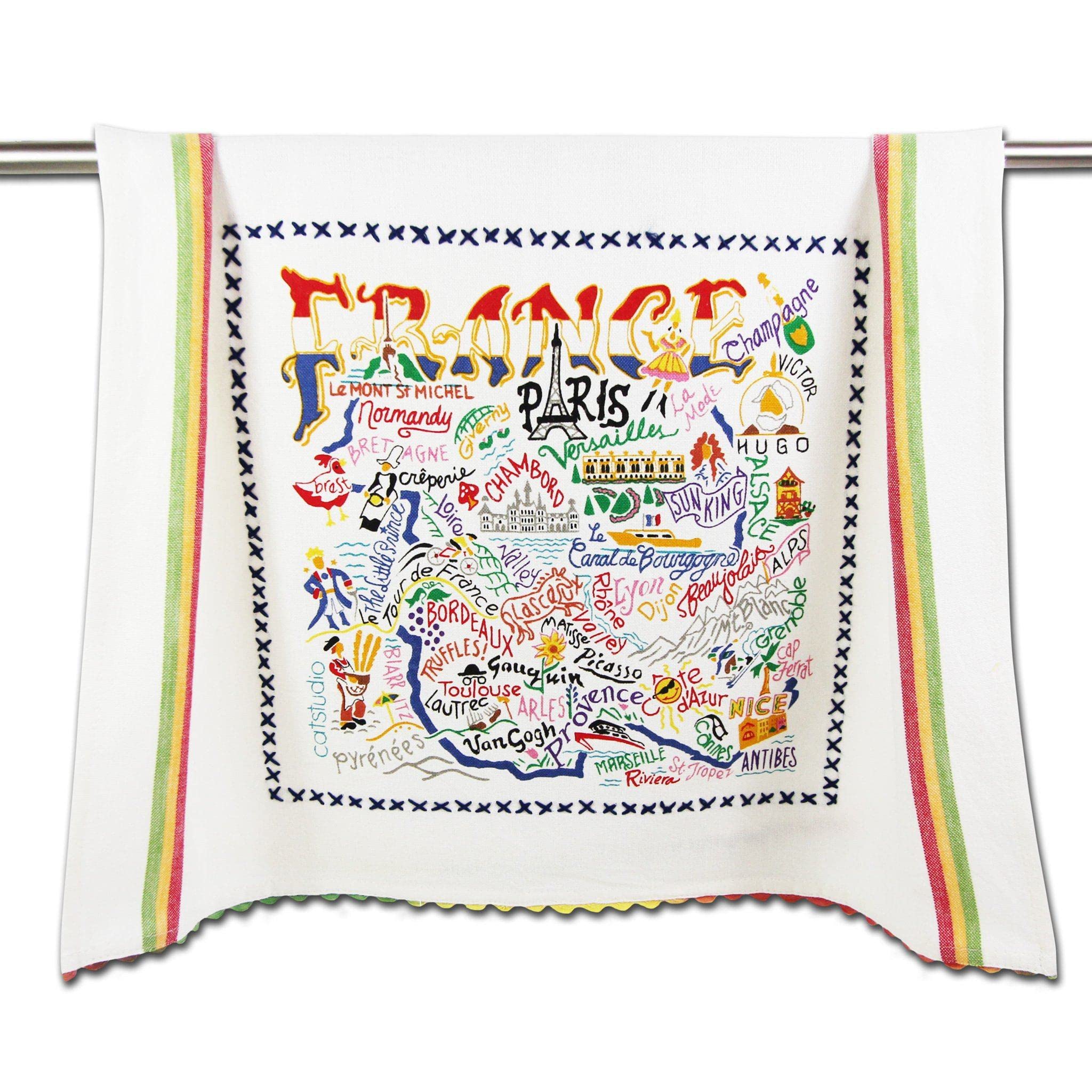 Catstudio France Dish & Hand Towel | Great for Kitchen, Bar, & Bathroom
