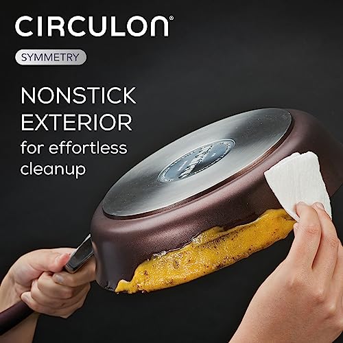 Circulon Symmetry Hard Anodized Nonstick Wok / Stir Fry Pan with Helper Handle - 14 Inch, Red