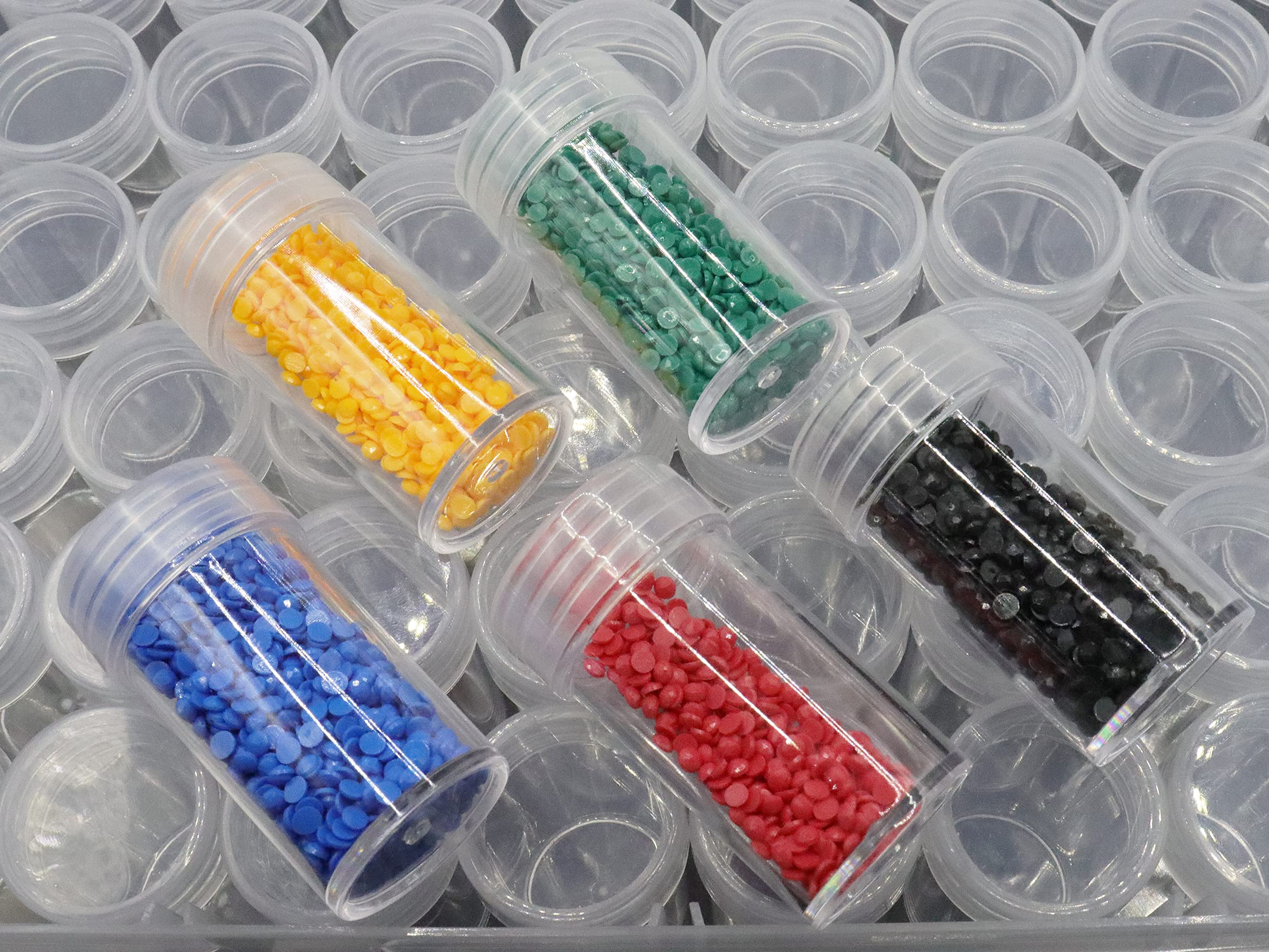 IZEYNO 60 Grids 5D Diamond Painting Box Storage Containers Diamond Art DIY Accessories with Label Stickers for Beads Seeds Crafts