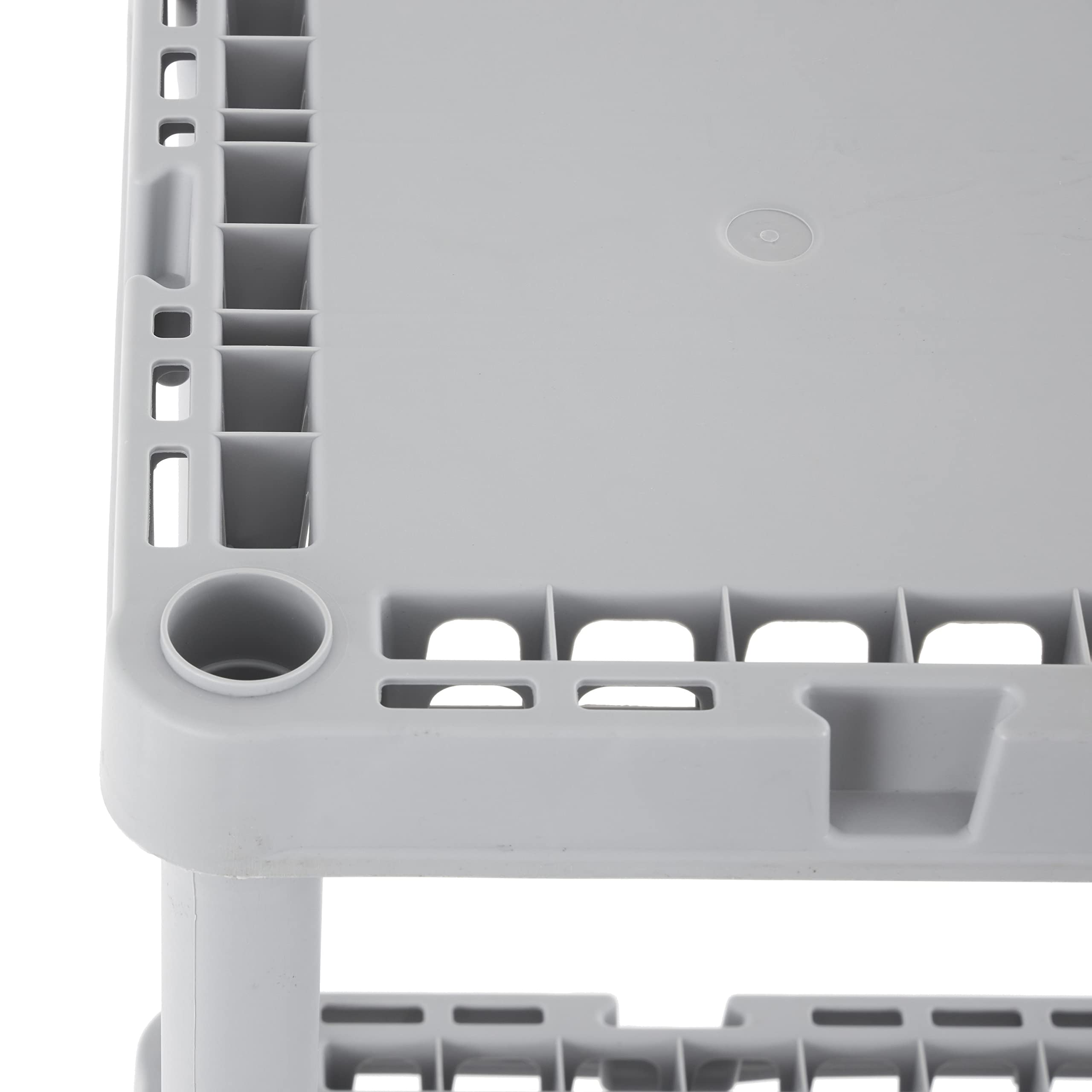 Gracious Living 4 Shelf Knect-A-Shelf Ventilated Light Duty Storage Unit Organizer System for Home, Garage, Basement, and Laundry, Gray.