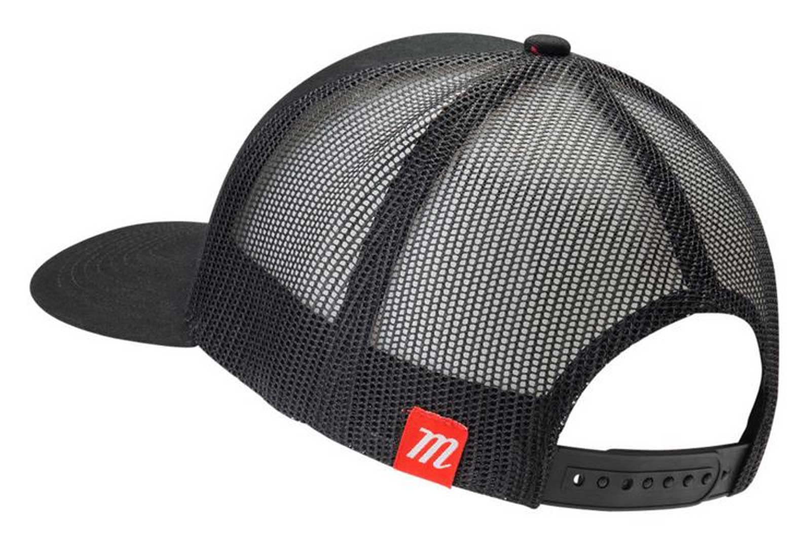 Marucci Sports Cross Patch Trucker Snapback Black, Black, Adult, Hats, Men's Apparel (MAHTTRPCS-BK-A)