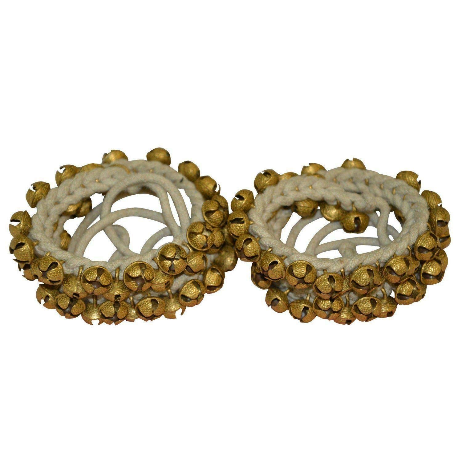 NEW LARGE SIZE KATHAK GHUNGROO 25 + 25 NO 14 LARGE SIZE BELLS TIED WITH COTTON CORD INDIAN CLASSICAL DANCERS ANKLET. MRS