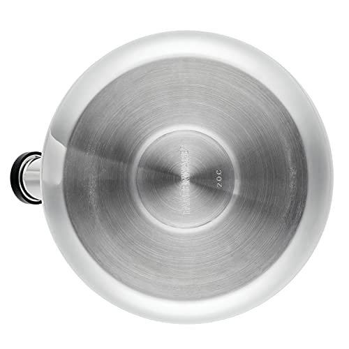 Farberware Teakettles Stainless Steel Egg-Shaped Whistling Tea Kettle, 2.3 Quart, Silver