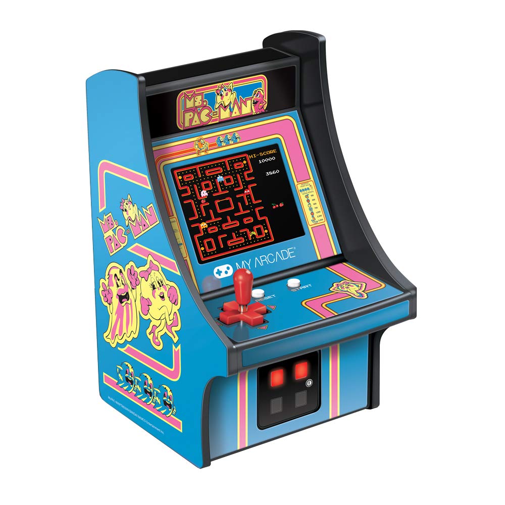 My Arcade Micro Player Mini Arcade Machines: Bubble Bobble and Ms. Pac-Man Video Games, Fully Playable, 6.75 Inch Collectibles, Color Displays, Speakers, Volume Buttons, Headphone Jacks - Electronic Games