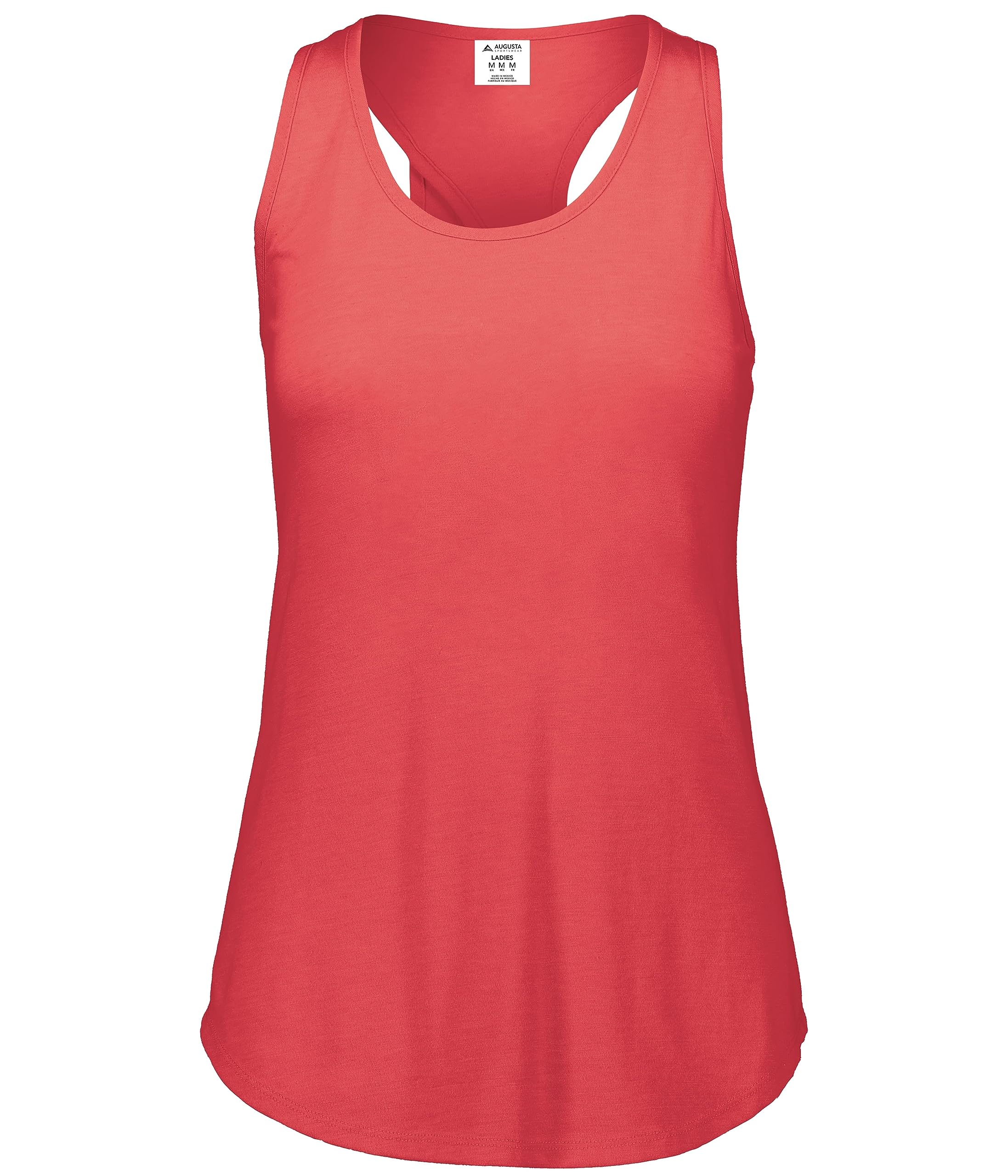 Augusta Sportswear Womens Lux Tri-Blend Tank, Red Heather, XL