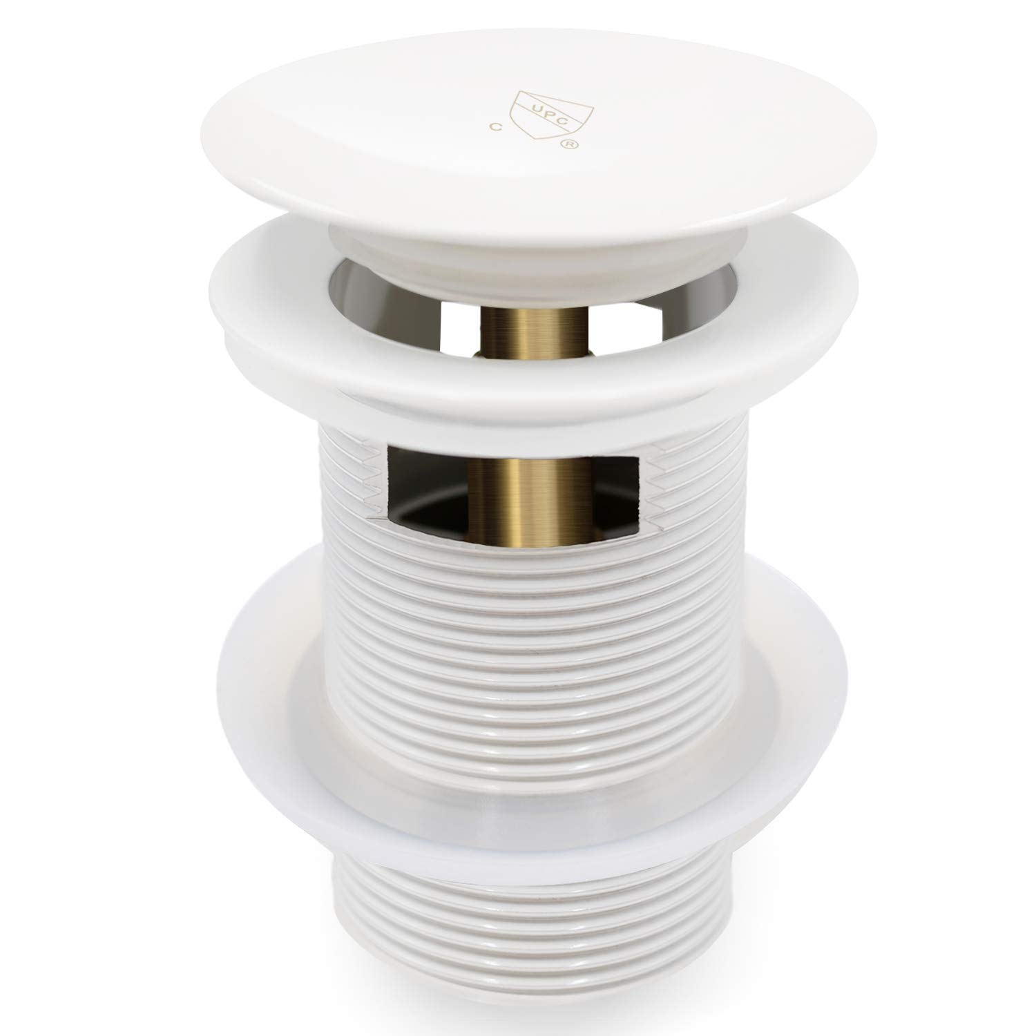 FerdY Pop-up Drain for Freestanding Bathtub, White Finish, cUPC Certification, Freestanding Bathtub Drain Stopper