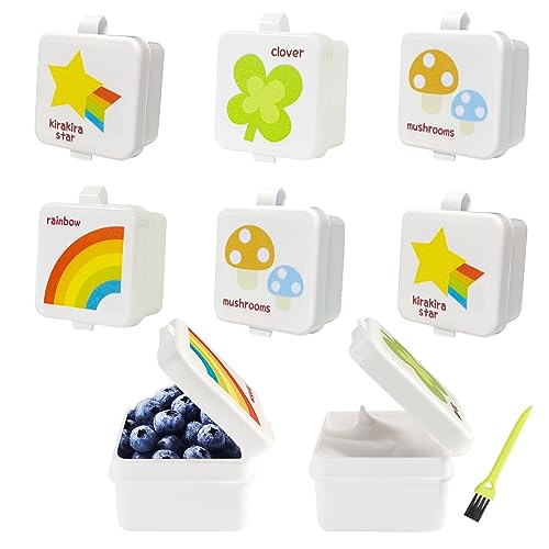 Elykorrne 8 Pack Salad Dressing Container To Go, Small Condiment Containers with Lids, Reusable Sauce Containers, Plastic Condiment Cup, Leak-proof for Lunch Bento Box Kids