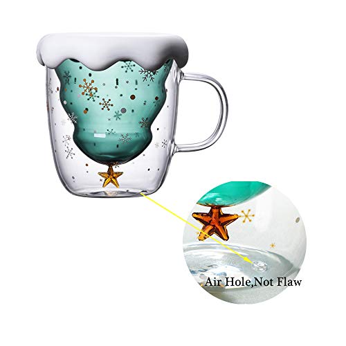 Binoster Cute Mugs Christmas Coffee Mug, Tea Cup, Milk Cup Glasses Double Wall Insulated Glasses Espresso Cup, Best Christmas for Women,Men,Kid, Office and Personal
