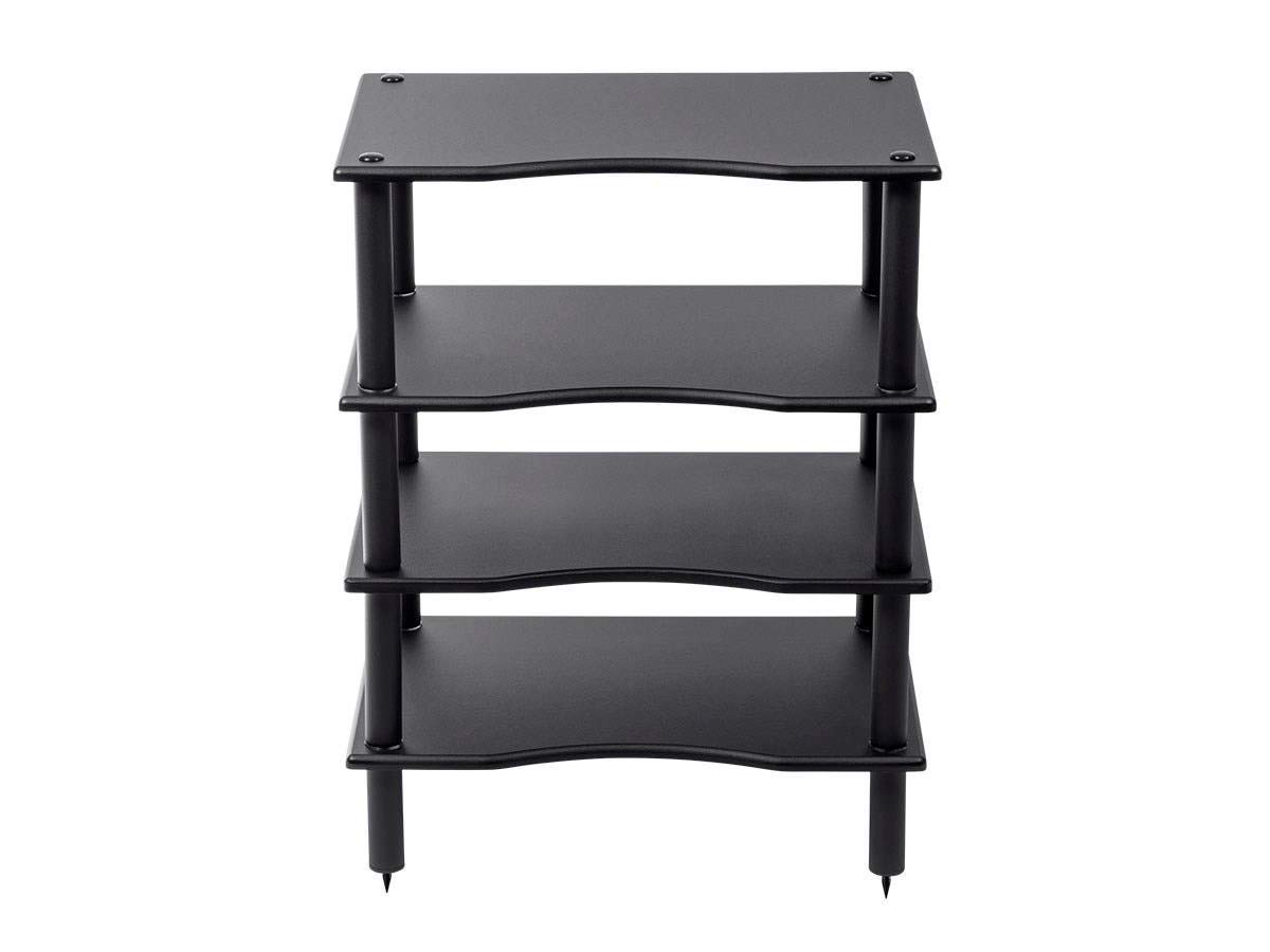 Monolith 4 Tier Shelf Audio Stand - Open Air Storage, Modular Design, Sturdy, Compatible with Bose, Polk, Sony, Yamaha, Pioneer and Others, Black