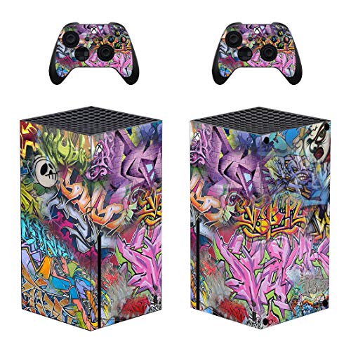 FELIPE SEIJI KUBA Protective Vinyl Skin Decal Cover for Xbox Series X Console Wrap Sticker Skins with Two Free Wireless Controller Decals multi color