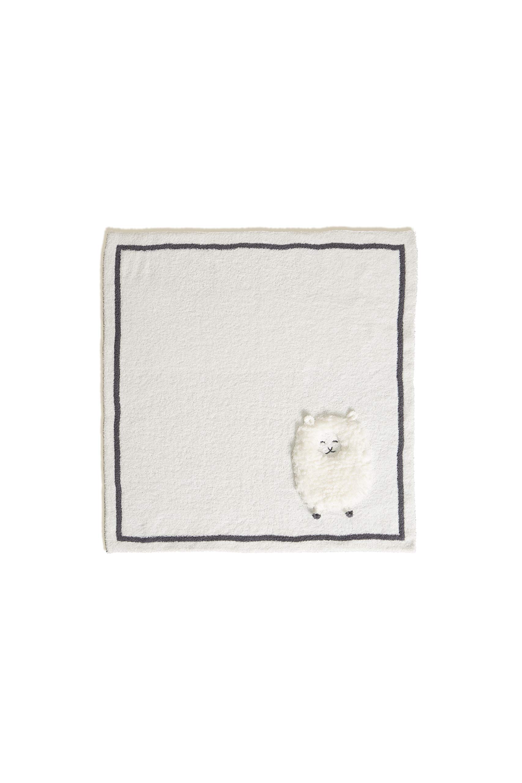 Barefoot Dreams CozyChic Lamb Baby Blanket, Super Soft Blanket, Pearl-30”x32”