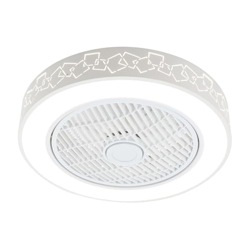 Ceiling Fan Light, Remote Control LED Lamp Round Dimmable Bedroom Office Intdoor Ceiling Fans for Home