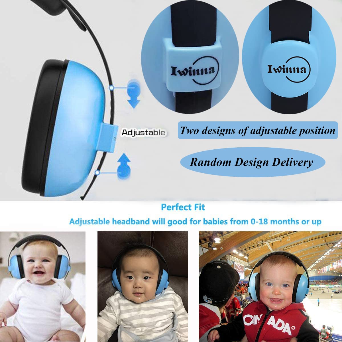Baby Ear Protection 0-24 Months Infant Noise Cancelling Headphones for Sleeping Airplane Fireworks Loud Environments, Blue