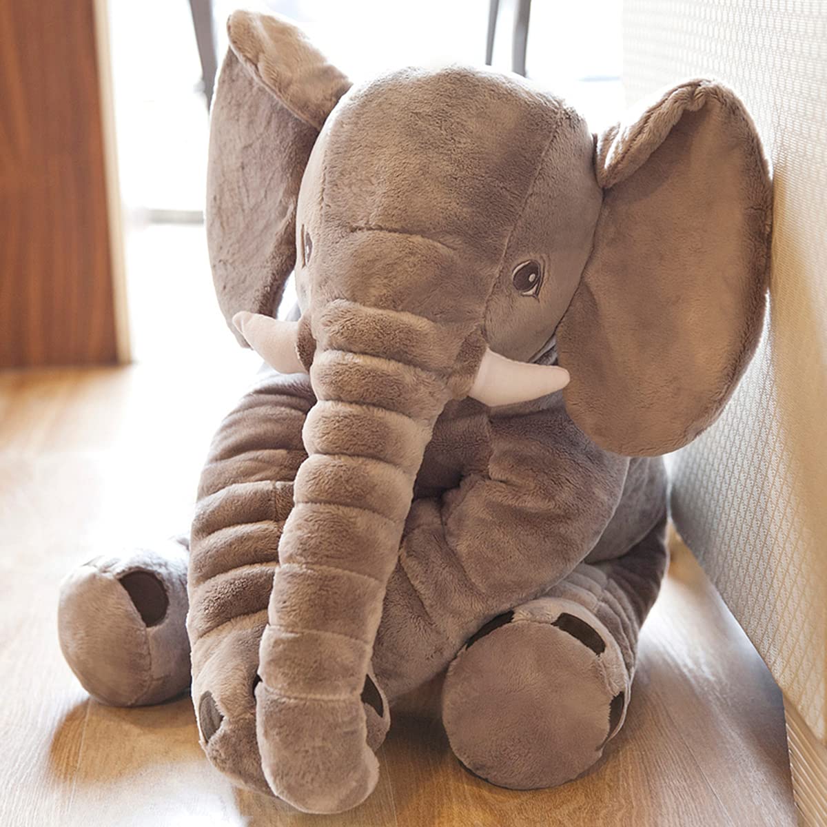 THISMY Large Stuffed Animal Elephant Stuffed Plush Toy for Boys and Girls 3+ Years Old,24 Inches/Grey