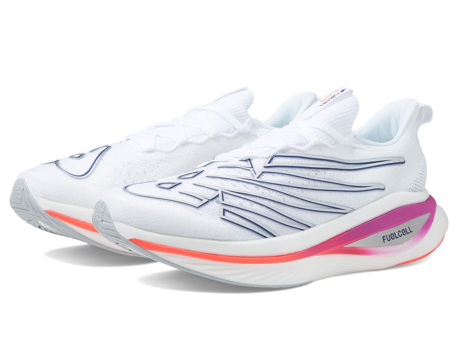 New Balance Men's FuelCell SuperComp Elite V3 Running Shoe, White/Victory Blue, 9