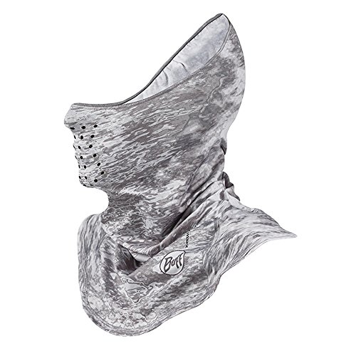BUFF Adult CoolNet UVX Mask, Lightweight Face and Neck Covering, Camo White, One Size