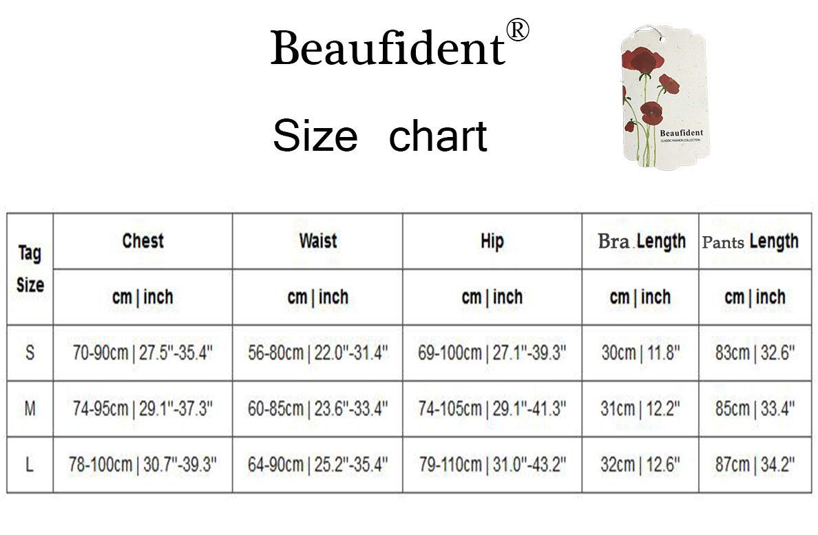 Beaufident Women's Legging Workout Set Active 2 Pieces Yoga Leggings with Paded Sports Bra