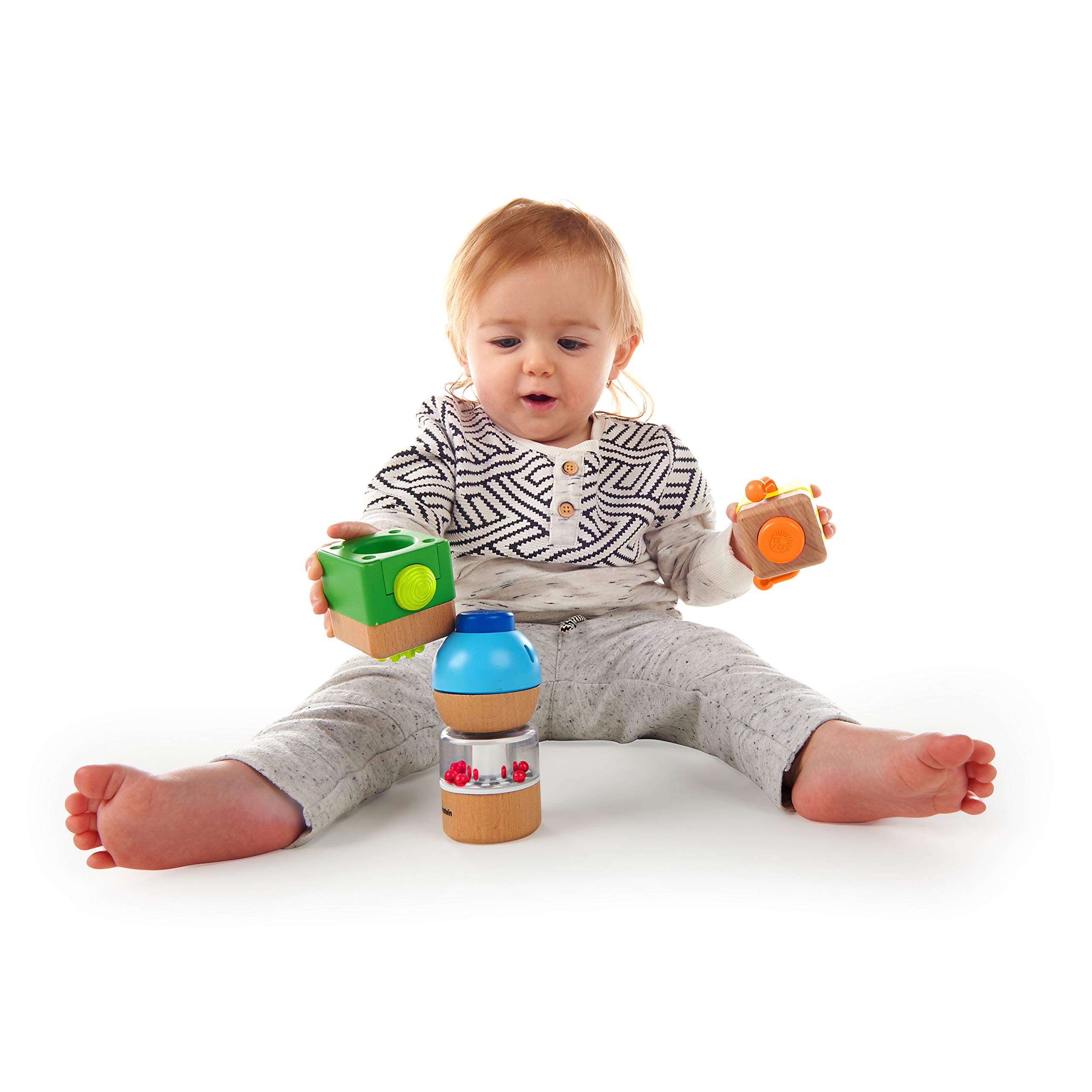 Baby Einstein Four Fundamentals Wooden Sensory Set, 3 Months +