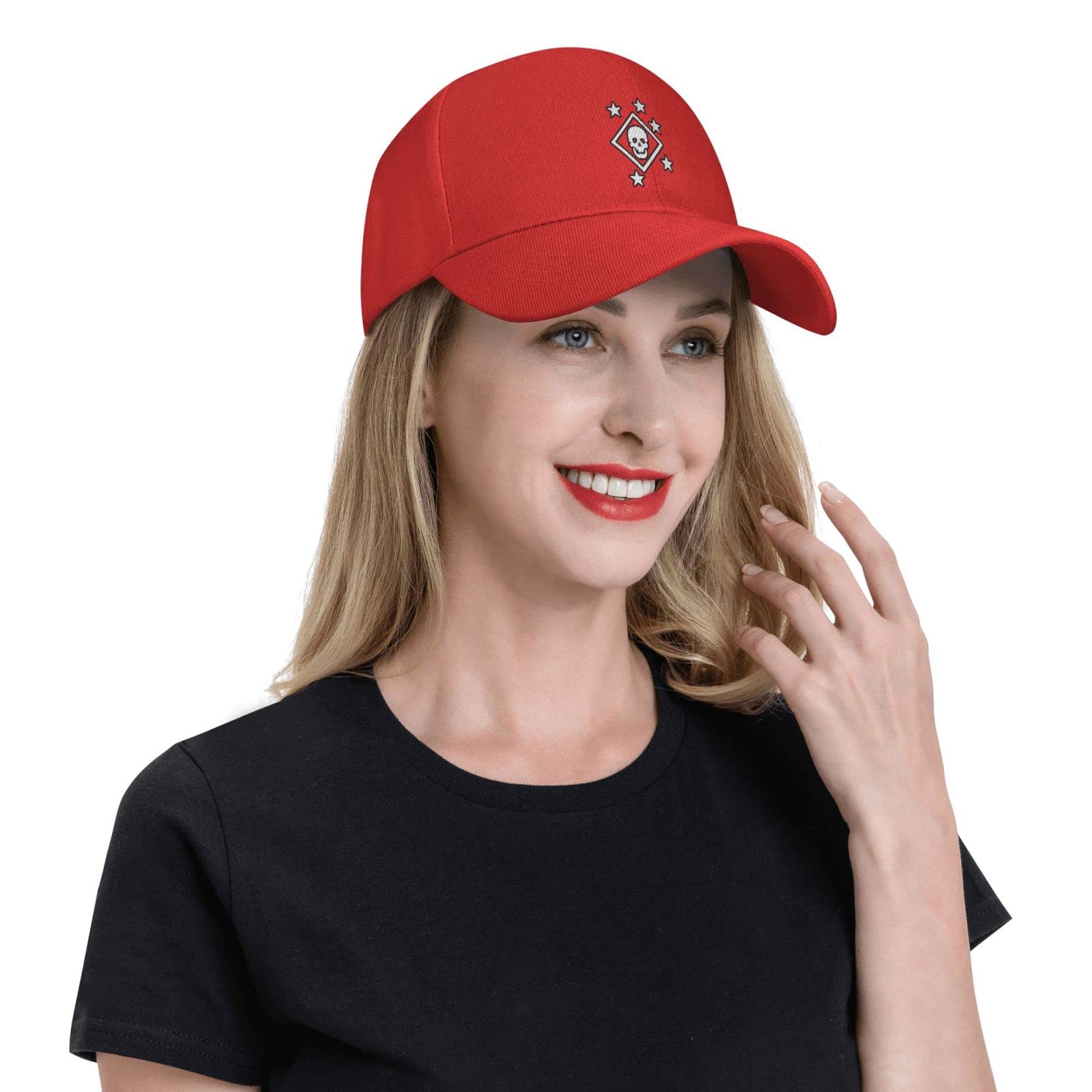 Black & White Marsoc Marine Raiders Skull and Stars Logo Baseball Cap Adjustable Fashion Uv Protection Sunhat Unisex