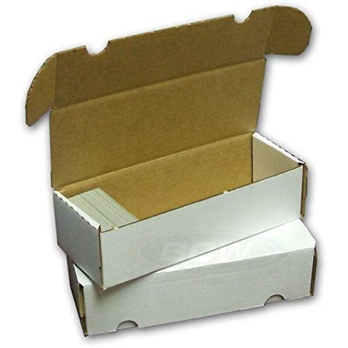 BCW 550 Count Trading Card Storage Box - 4ct | Cardboard Organizer for Baseball, Basketball, Football Cards, MTG, Pokemon | Card Game Storage & Protection | Card Storage Box | Assembly Required