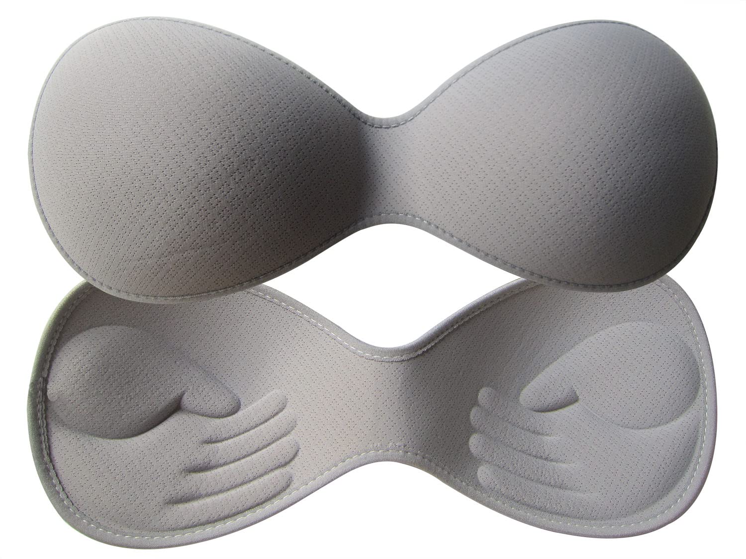 Bellcon womens Pads Inserts Sports Push Up Cups Swimsuit Replacement Bra, Skin+pink, Medium