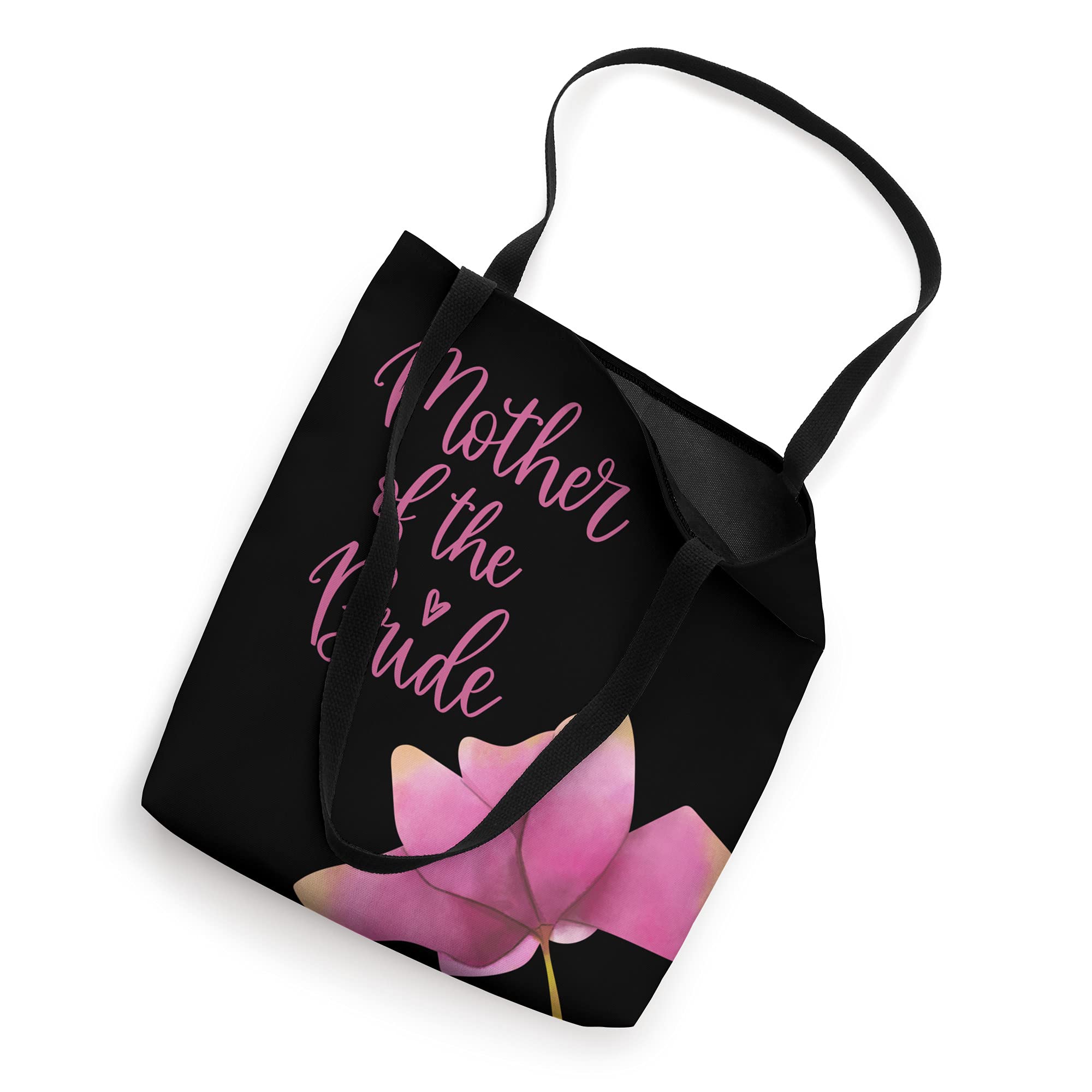 Black and Pink Floral Mother of the Bride Tote Bag