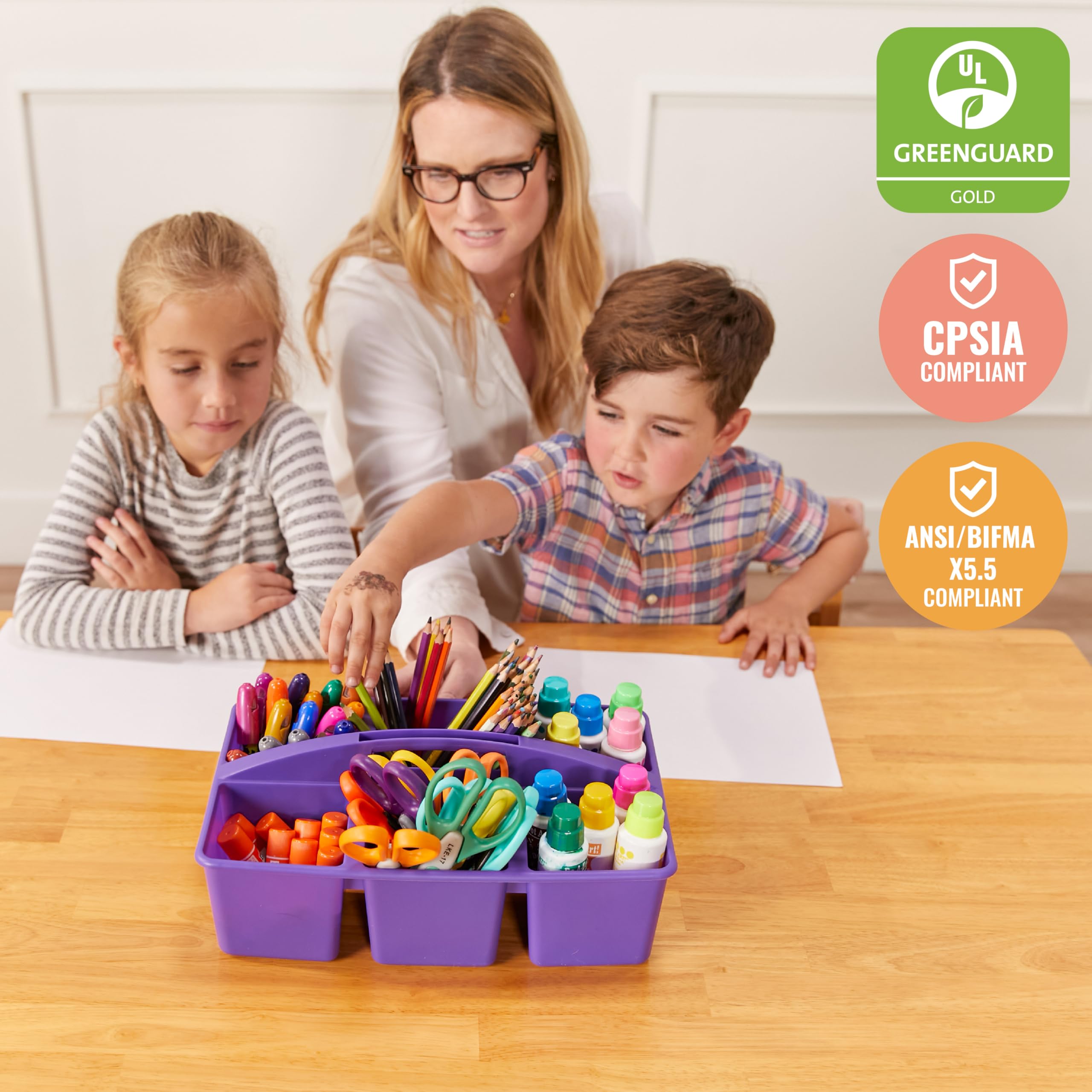 ECR4Kids 30in x 48in Rectangular Hardwood Table with 22in Legs, Kids Furniture, Honey