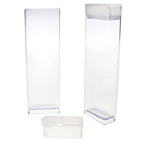 The Beadsmith Clear Plastic Boxes - Rectangle with a Flip Top Cap - 7/16β x 1β x 3-3/4β - Use for Beads, Bath Salts, Wedding & Party Favors, Home or Office Storage - Bag of 100