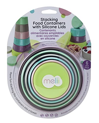 melii Stacking & Nesting Containers with Silicone Lids - 12 Pieces
