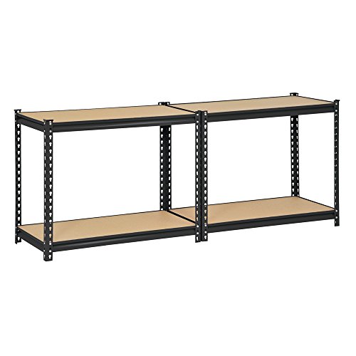 Edsal UR-364BLK Black Steel Industrial Shelving, 4 Adjustable Shelves, 3200 lb. Capacity, 60" Height x 36" Width x 18" Depth