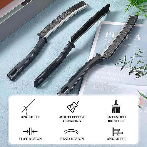 Crevice Brush Window Sink Cleaning Brush Crevice Cleaning Tools Bathroom Crevice Brush Long Crevice Brush Hard Bristle Brush Kitchen Tile Handheld Crevice Cleaning Brush Supplies (2PCS)