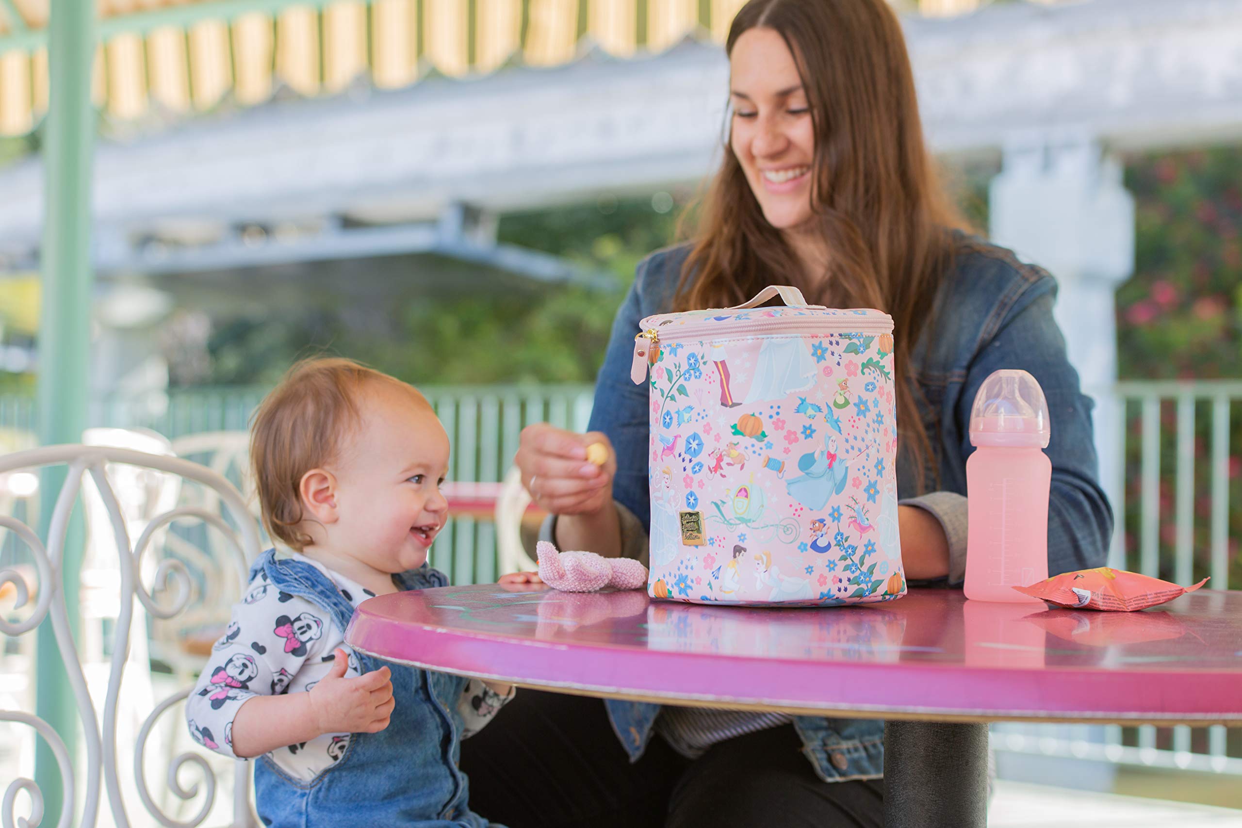 Petunia Pickle Bottom Baby Cooler Bag | Perfect for Baby Bottles and Snacks | Insulated & Reusable Bottle Cooler and Baby Holder | Cinderella Disney Collaboration