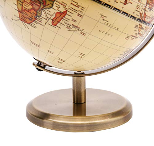 Exerz Antique Globe Dia 5.5-inch / 14cm - Modern Map in Antique Color - English Map - Educational/Geographic