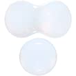 Body Candy 20mm Unisex 2Pc Stone White Opalite Double Flare Plug Ear Plug Gauges Set of 2