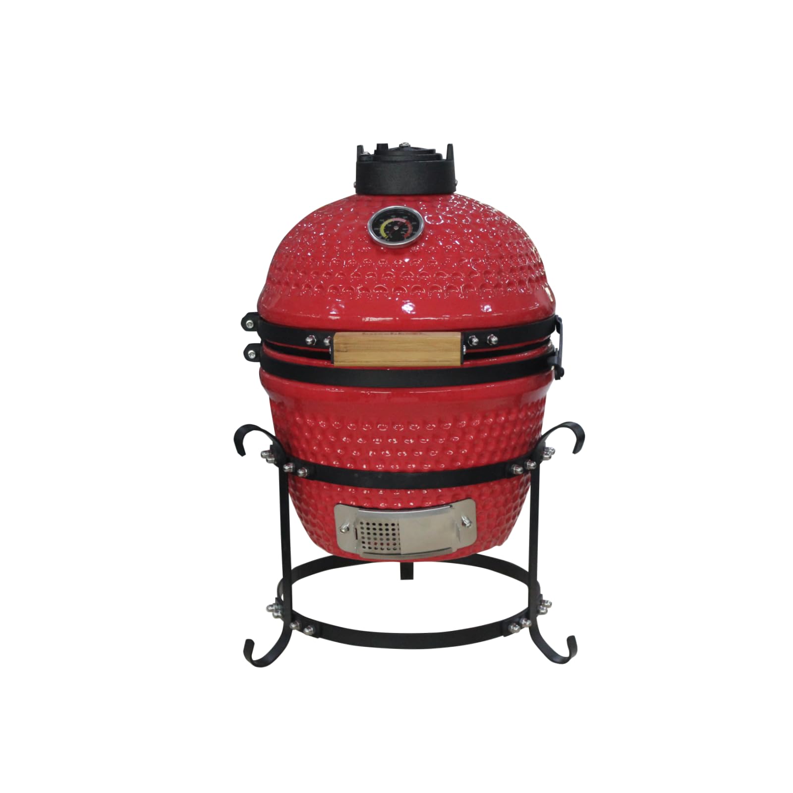 AUPLEX 13" Kamado Charcoal Grill, Ceramic BBQ Charcoal Grill, Mini Portable Clay Smoker Oven Barbecue Grill for Backyard, Balcony