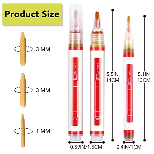 FUMILE Wood Burning Pen Set, 12PCS with 6PCS Scorch Pen Marker and Equipped with 6PCS Replacement Cores for DIY Wood Painting,Suitable for Artists and Beginners in DIY Wood Projects.