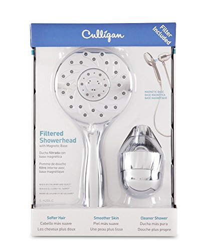 Culligan S-H200-C Hand-Held Showerhead with Magnetic Base and Filter, 10,000 Gallon, Brushed Chrome