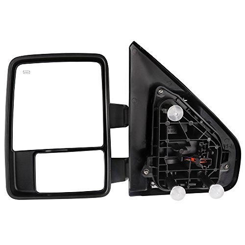 FEIPARTS Tow Mirrors Towing Mirrors Fit for 2004-2014 for Ford for F-150 Pickup Truck Towing Mirrors with Left Right Side Turn Signal Indicator Power Adjusted Heated Puddle Light with Black Housing