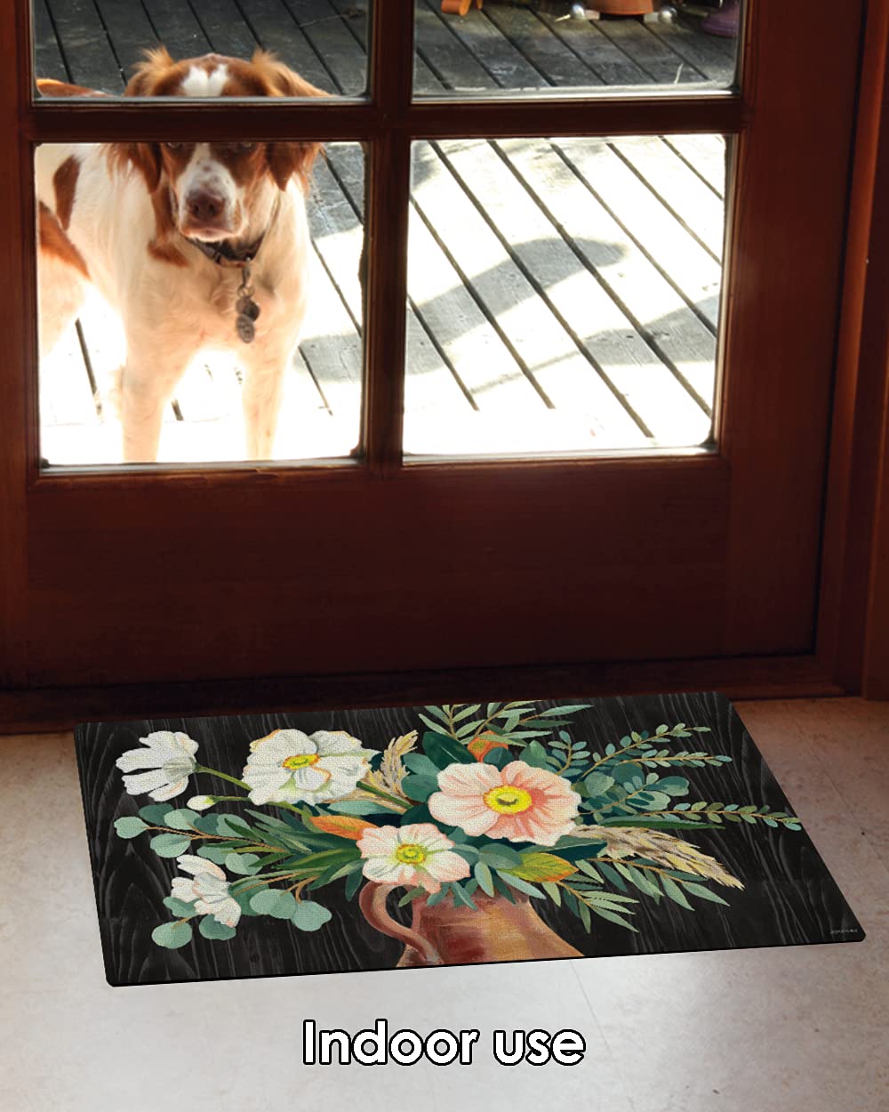 Toland Home Garden 800526 Rustic Bouquet Spring Door Mat 18x30 Inch Flower Outdoor Doormat for Entryway Indoor Entrance