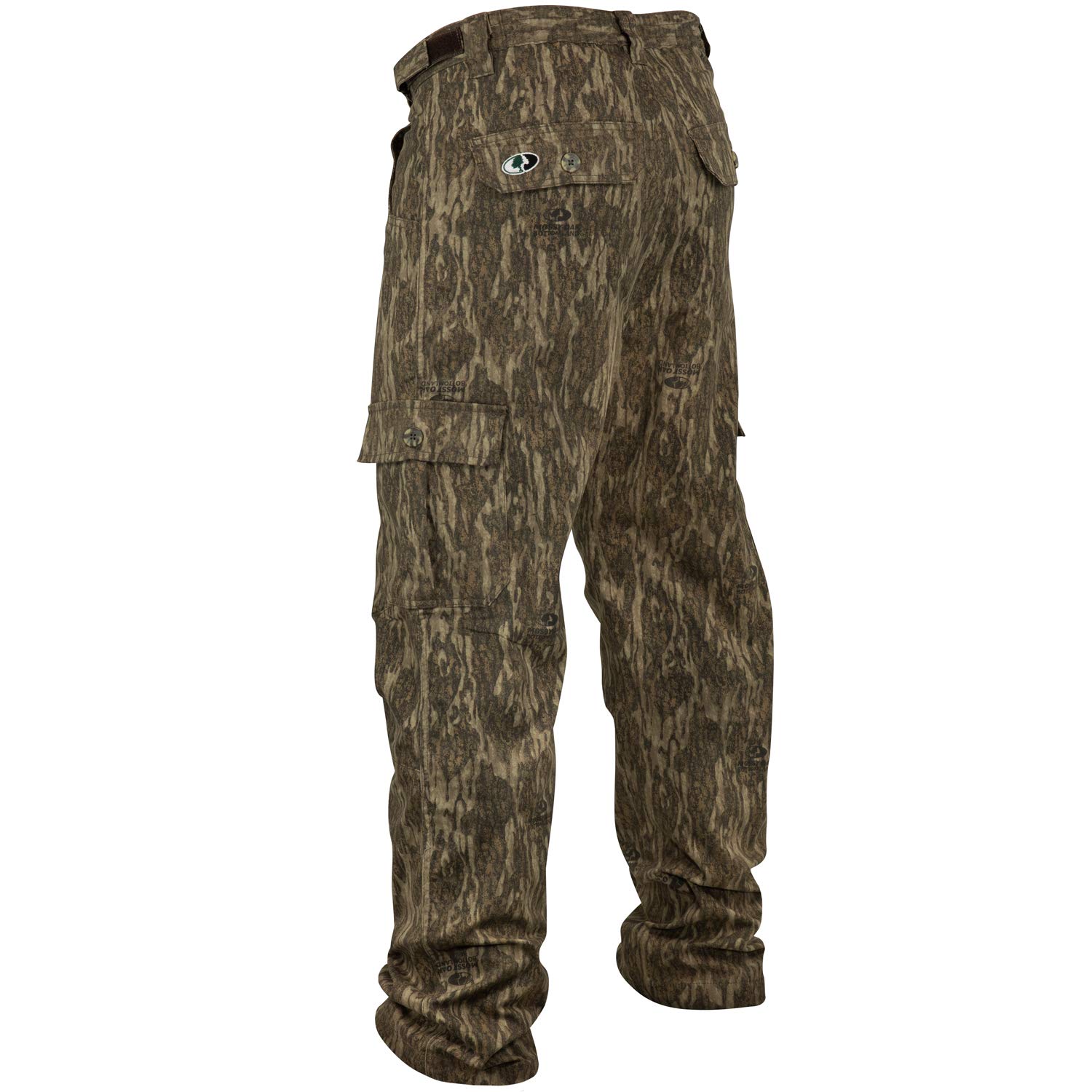 Mossy Oak Cotton Mill 2.0 Camo Hunting Pants for Men Camouflage Clothes, Bottomland, Medium