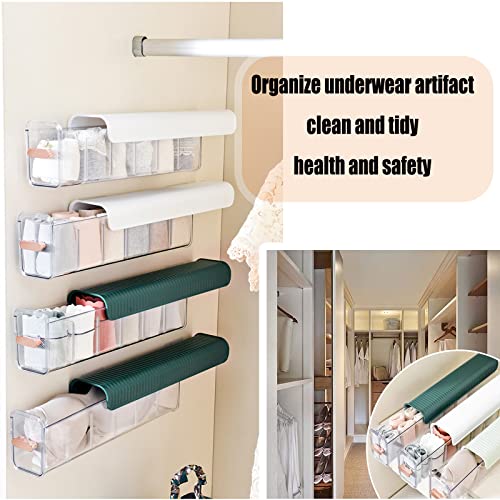 FETNHU Punch-Free Multi-functional Storage Box, 2023 New Hanging Plastic Drawer Storage Boxes With Lids, Clear Wall Mounted Drawer Organizer for Underwear/Socks/Seasoning/Ties/Storage Box (3pcs)