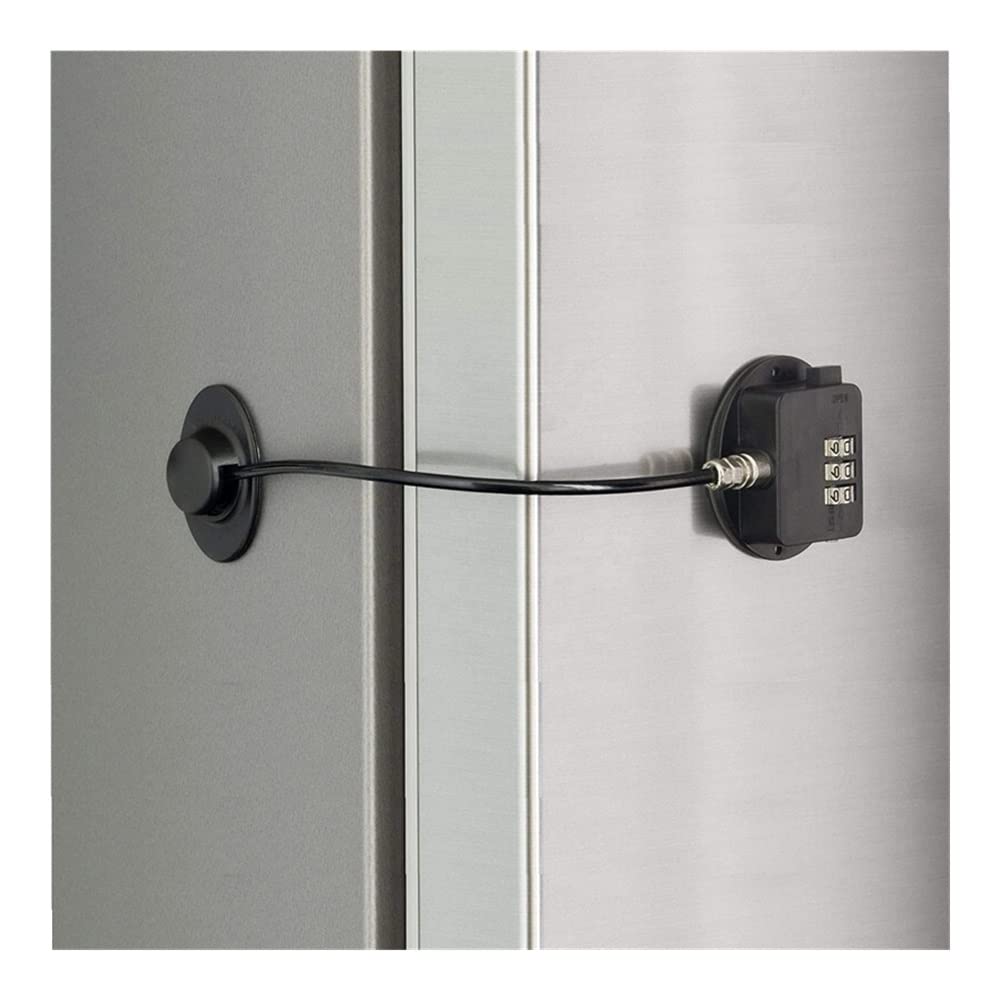 CREAP 3 Code Freezer Lock Security 3 Password Fridge Refrigerator Child Proof Winodw Drawer Door Toilet (Color : Black 1 pc)