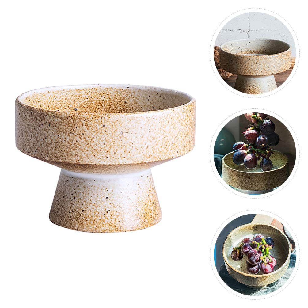 Cabilock 1pc Fruit Tray Cake Serving Stand Centerpiece Bowl Salad Fruit Bowl Cake Serving Platter Chip Bowl Cupcake Display Stand Storage Tray for Snack Fruit Ceramics Porcelain Plate Candy