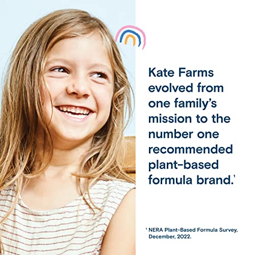 KATE FARMS Organic Vegan Plant Based Pediatric Peptide 1.5 Formula, Unflavored Plain, Sole-Source Nutrition, Organic Enzymatically Hydrolyzed Plant-Based Protein Drink, Meal Replacement for Oral or Tube Feeding, 8.45oz. (Pack of 12)