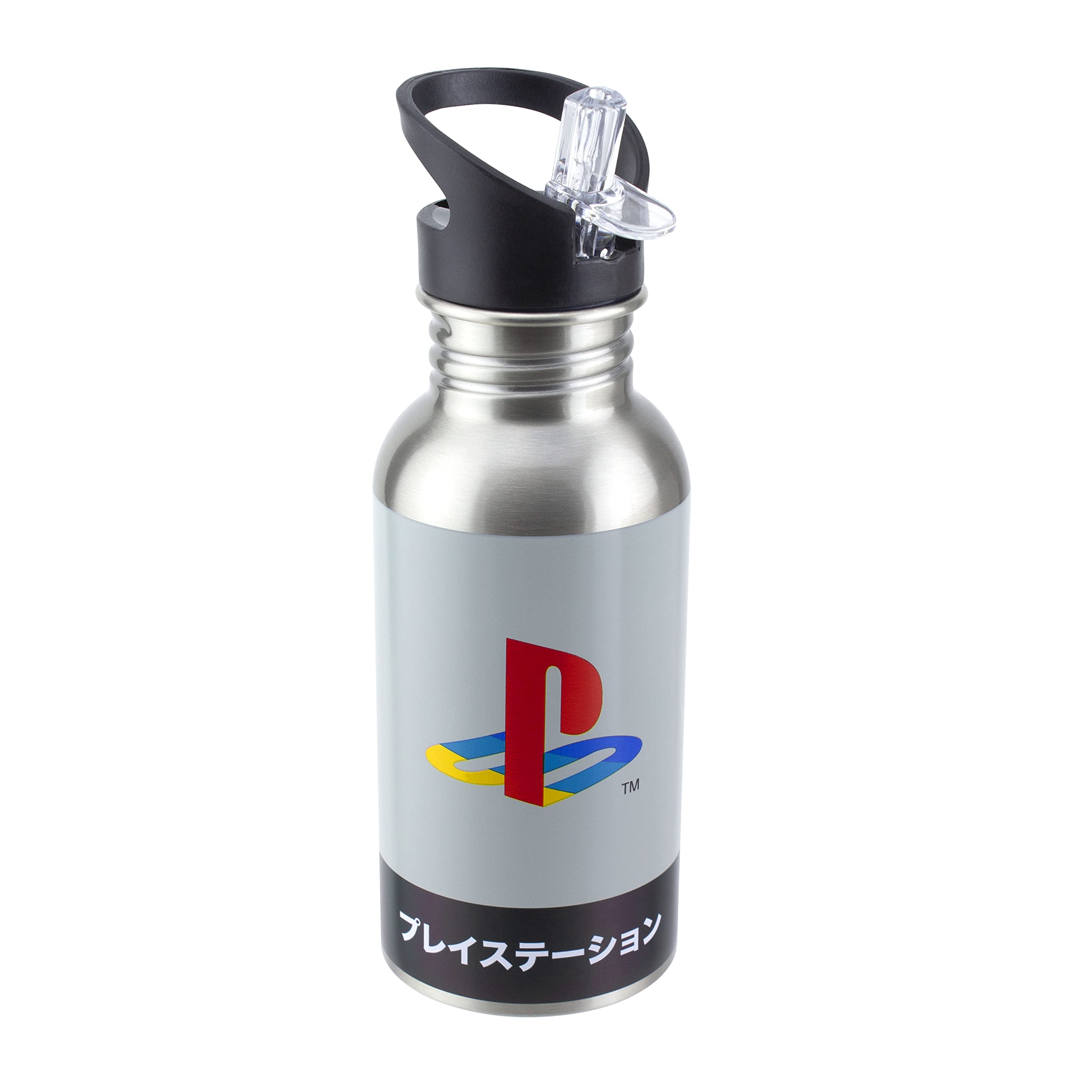 Paladone Playstation Heritage Stainless Steel Water Bottle, 500 ml, 16.9 fl oz