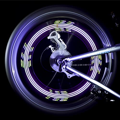 ASUYOERU 14 RGB LED Bicycle Wheel Spoke Light Mountain Road Bike Safety Warning Lamp