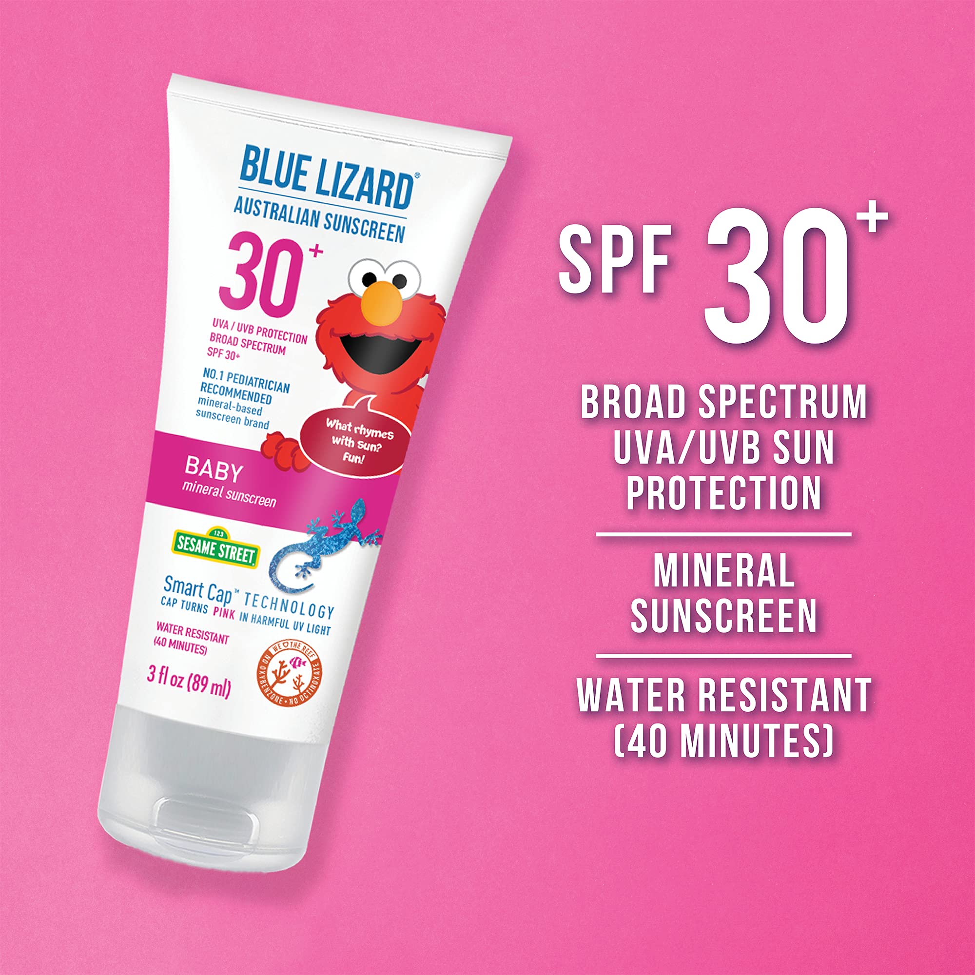 BLUE LIZARD Australian Sunscreen Blue Lizard Sunscreen Baby, Multicolor, Unscented, 3 Fl.Oz