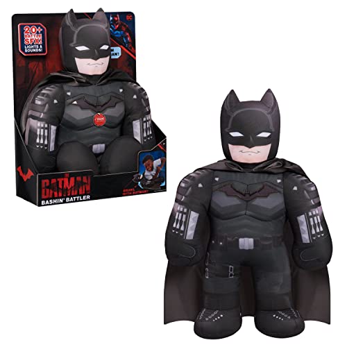 Just Play The Batmanâą Bashinâ Battler Batmanâą Talking 18-Inch Plush Toy with Light-up Chest and Action Phrases, The Batmanâą Movie, Kids Toys for Ages 3 Up