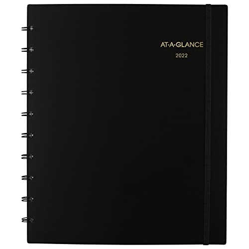 AT-A-GLANCE 2022 Monthly Planner by AT-A-GLANCE, 8-3/4" x 11", Large, Wirebound, Move-A-Page, Black (70260E05)